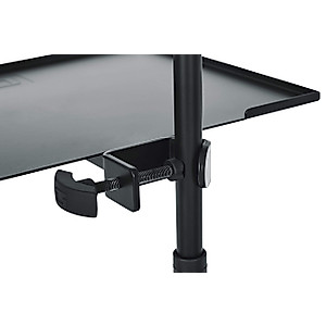 Gator FrameworksCases Microphone Stand Clamp-On Utility Shelf 15" x 11" Surface Area with 10 Pound Weight Capacity, Black, 11" x 15" (GFW-SHELF1115)