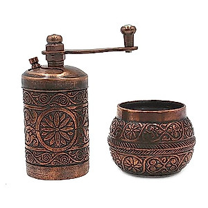 Küchengeräte Decorative Black Pepper & Coffee Grinder Refillable Turkish Spice Mill with Adjustable Coarseness - Manual Pepper Mill with Handle - Spice Grinder Metal with Hand Crank - Best Gift Idea