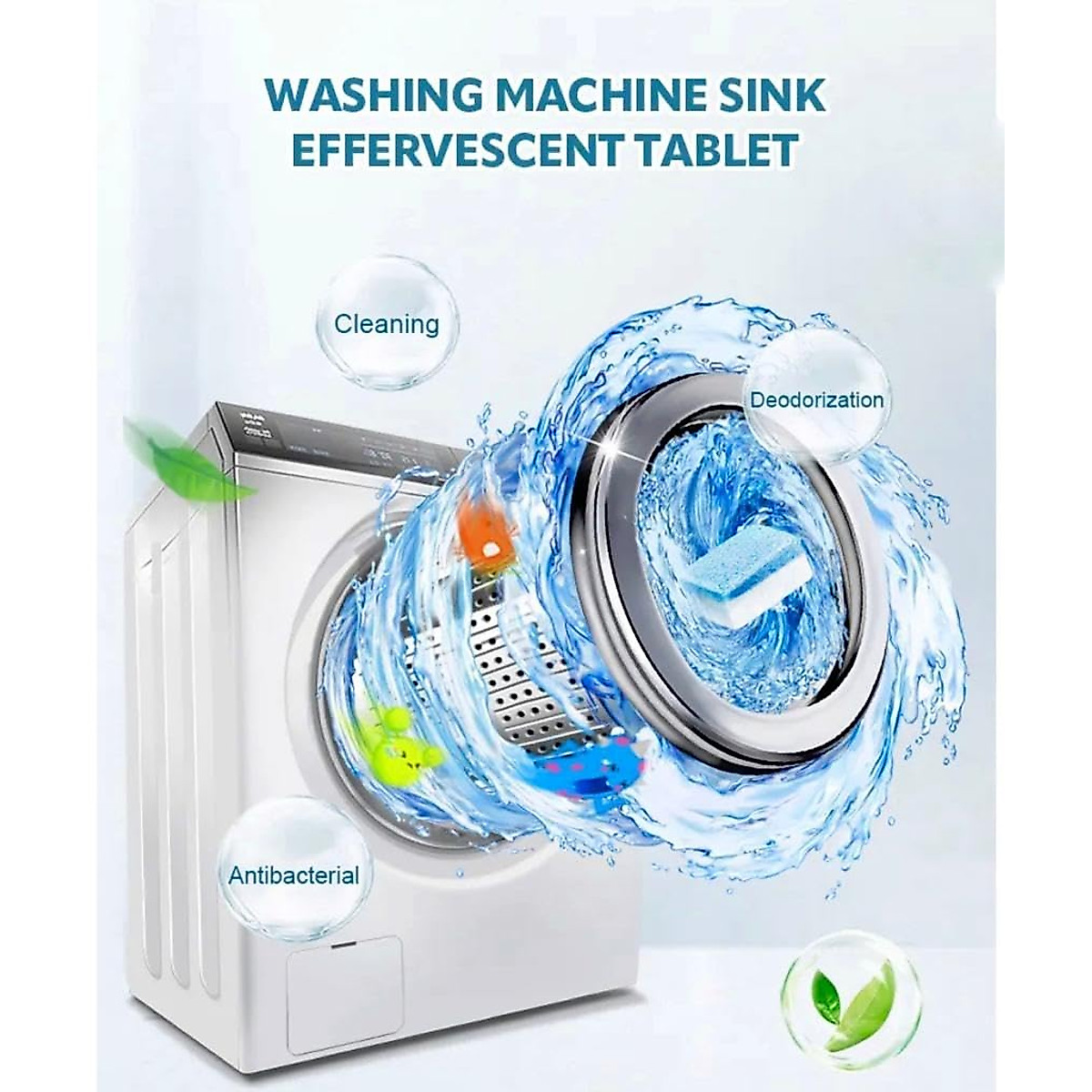 raxtup Washing Machine Cleaner Deep Cleaning Tablets For HE Front Loader & Top Load Washer, Clean Inside Drum And Laundry Tub Seal (30)