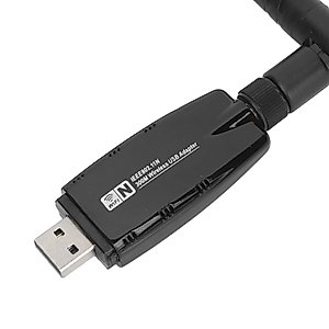 Zyyini WiFi Adapter Card Receiver, 300Mbps USB2.0 W60 5DB RTL8192EU Portable WiFi Adapter Card with Antenna,for Android, for Linux, for Windows XP, for Win7, for Win8, for Win10 Systems