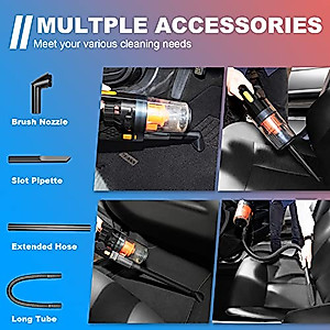 KOWASIS Car Vacuum Cleaner,Portable Car Vacuum High Power 150W/7500Pa, Handheld Vacuum for Car Interior Accessories Cleaning with Wet or Dry for Men/Women, 16.4 Ft Corded (Black)