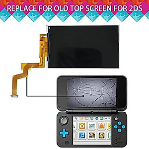 Cuifati Replacemen Screen for New 2DS XL LL, Top LCD Screen Repair Kits 2DS Game Console Screen Replacement for New 2DS XL LL