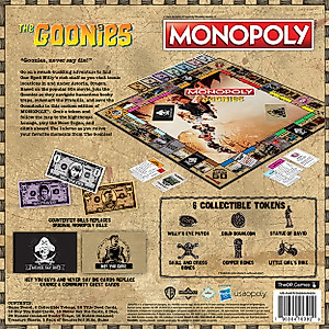 Monopoly® The Goonies | Based on The 80s Adventure Classic Film | Collectible Monopoly Game Featuring Familiar Locations and Iconic Moments