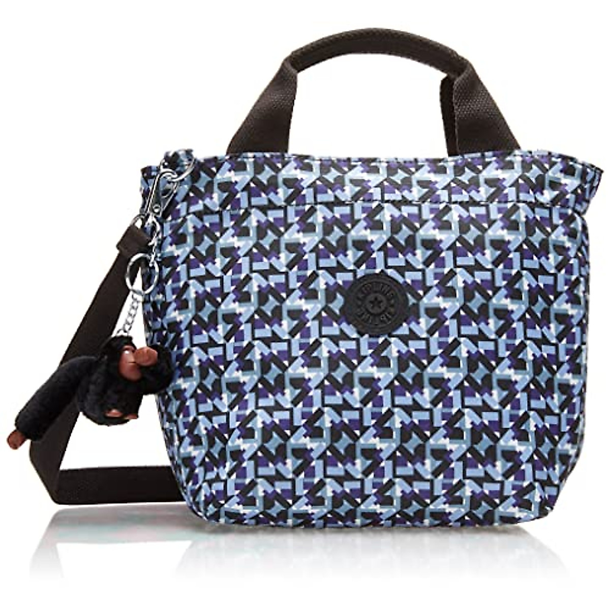 Kipling Womens Women's Shelia Bag, Adjustable Strap, Nylon Crossbody Bag, Dazzling Geos, 11.75 L x 6.75 H 6.25 D US