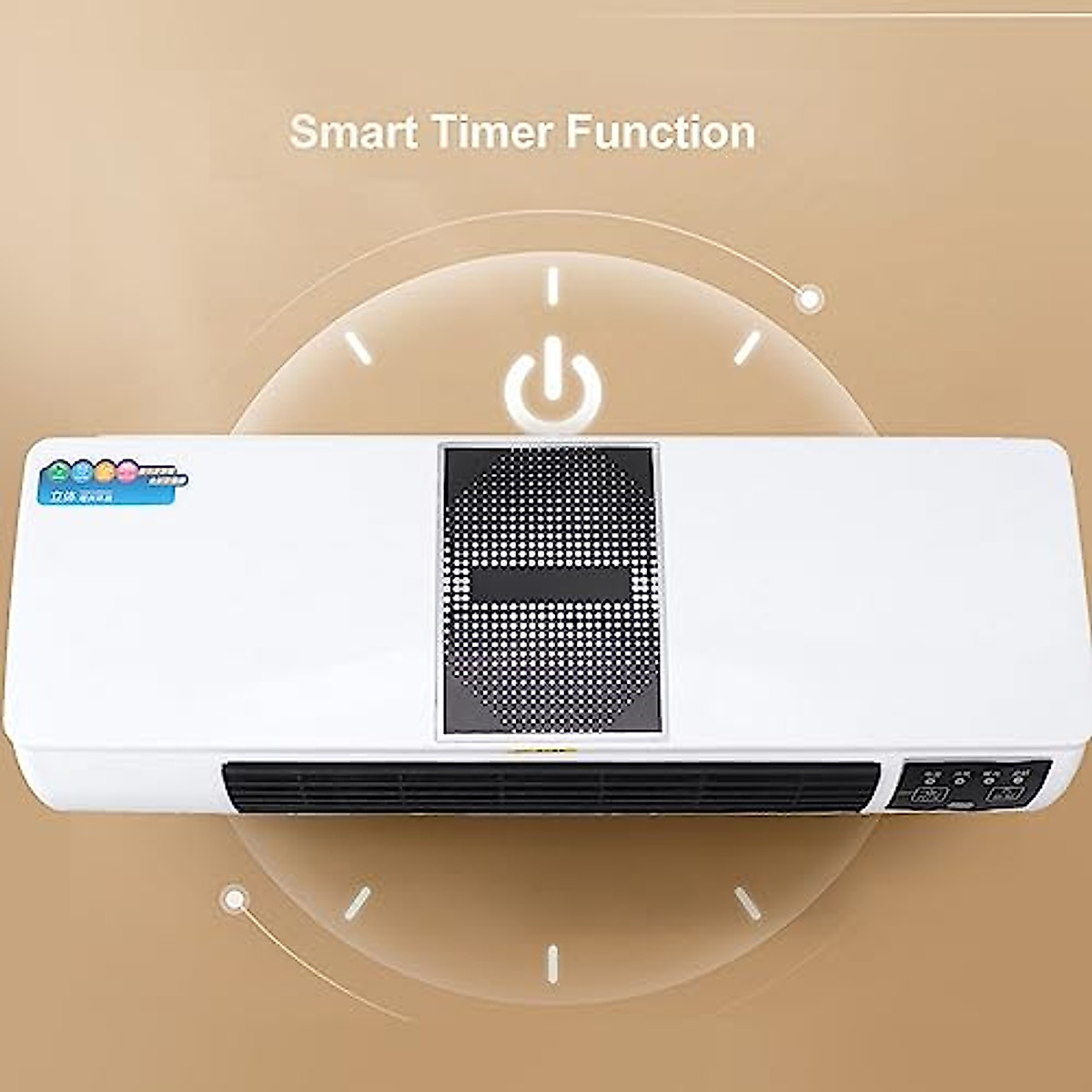 Wall Mount Air Conditioner Fan Portable Air Conditioner Fan Air Conditioner Fan Heater Air Cooler Small Air Conditioner Fan with Remote Control for Office Home Bedroom Living Room, White