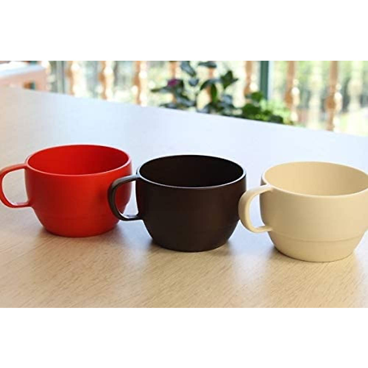 Japanese Microwavable Soup Mug Unbreakable for Kids Camping Travel Water Tea Coffee Milk Juice Mug 12 ounce BPA Free Non-Toxic Dishwasher Safe Made in Japan,White