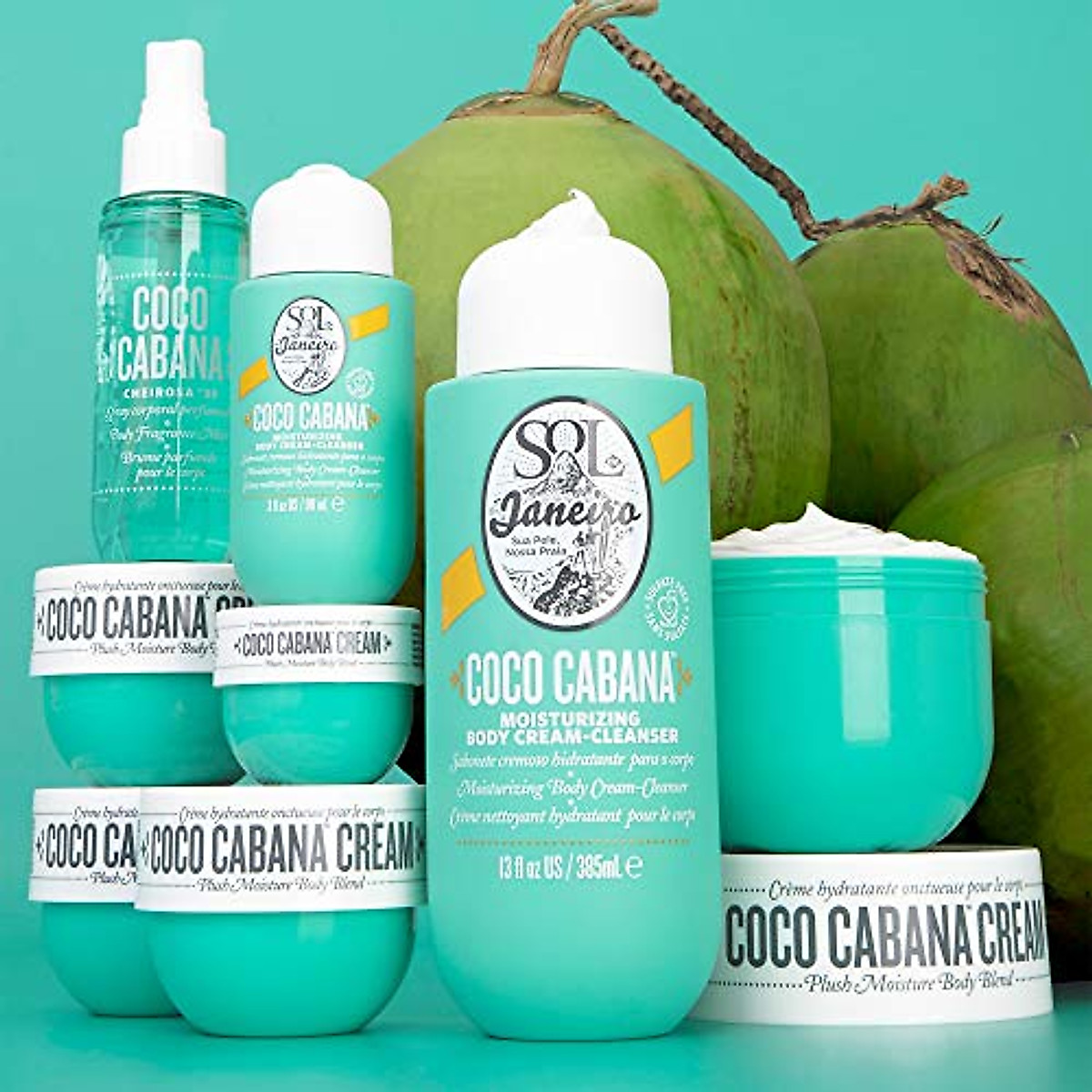 SOL DE JANEIRO Coco Cabana Moisturizing Body Cream-Cleanser, 3 Fl Oz