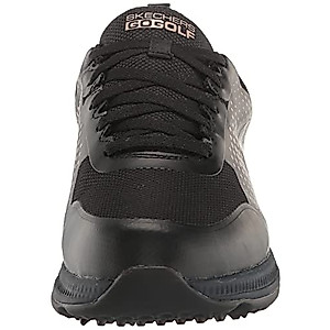 Skechers Women's Go Elite 5 Arch Fit Waterproof Golf Shoe Sneaker, Black/Rose Gold Sport, 8.5