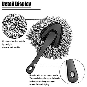 2PCS Super Soft Microfiber Car Dash Duster Brush, Reusable Hand Duster, Interior & Exterior Cleaning Dirt Dust for Car Cleaning Home Kitchen Computer Cleaning Brush Dusting Tool