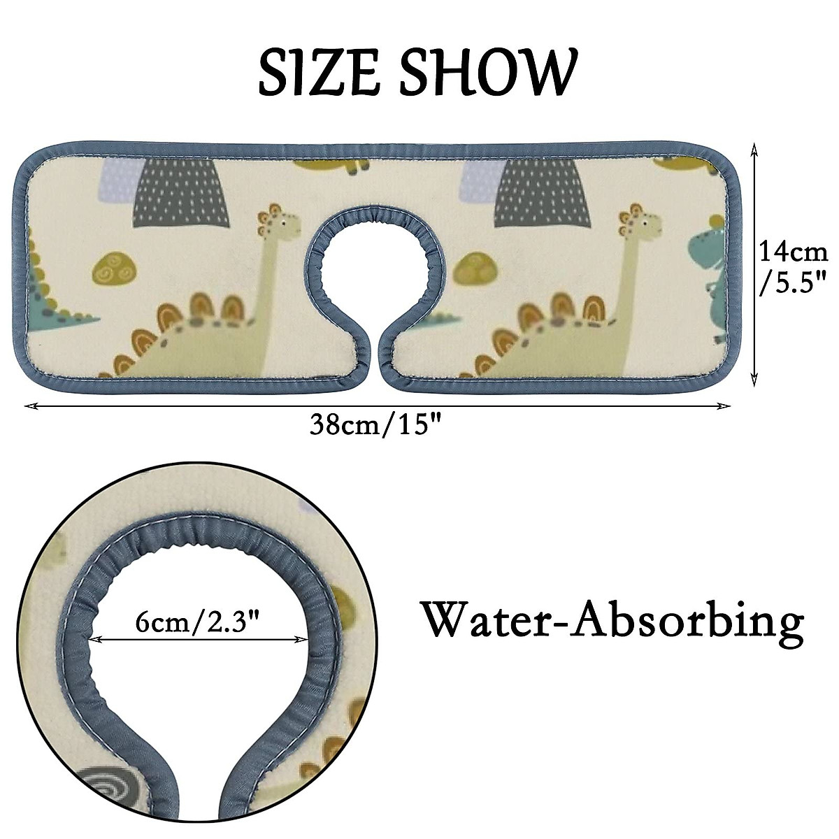 Kitchen Faucet Absorbent Mat 3 Pieces Dinosaurs in the Nature Faucet Sink Splash Guard Bathroom Counter and RV,Faucet Counter Sink Water Stains Preventer