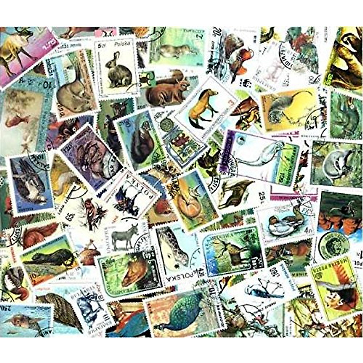 Animals on Stamps - Collection of 200 Different Stamps