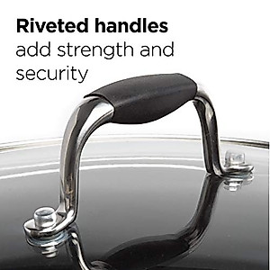 Ecolution Symphony Multipurpose Forged and Stainless Steel Pots and Pans 8 pc. Set, Reinforced Ergonomic Cool-Touch Handles, Dishwasher Safe, Fully Nonstick Interior, Slate,Grey