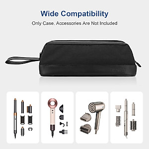 Buwico Airwrap Travel Case for Dyson/Shark Flexstyle, Travel Pouch for Dyson Airwrap/Shark Flexstyle Complete Styler and Attachments, Travel Bag for Dyson/Shark Hair Dryer (Black Patent Pending)