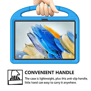 Samsung Galaxy Tab A8 10.5 inch 2022 Case for Kids, DICEKOO Lightweight Shockproof Kid-Proof Cover with Handle Stand for Galaxy Tab A8 10.5” 2022 (SM-X200/X205/X207) - Blue