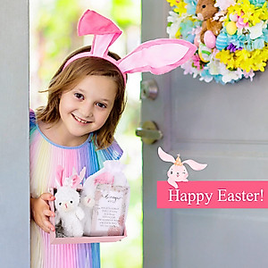 Fuutreo 24 Sets Bunny Stuffed Animal Gift Include 24 Pcs Mini Plush Stuffed Bunny Doll Bunny Hug Card with Organza Bags for Teacher Students Christmas Party Favors(Sweet Bunny)