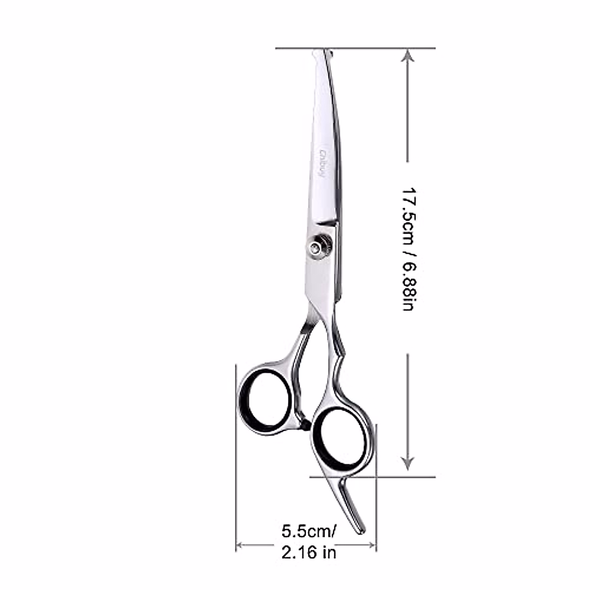 Chibuy Curved dog grooming scissors with Round Tips, Pet Curved Shear for Dogs and Cats, 4CR Stainless Steel pets Bending scissors, Professional Pet Grooming Tools for Home