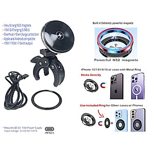 Phone Mount holder compatible with Hyundai Elantra (2021 2022 2023) dashboard | Compatible with Magnetic, magsafe, clamp on, cradle and wireless charger