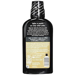 Hello Activated Charcoal Extra Freshening Mouthwash, Natural Fresh Mint and Coconut Oil, Fluoride Free, Alcohol Free, Vegan, SLS Free and Gluten Free, 16 Fl Oz (Pack of 3)
