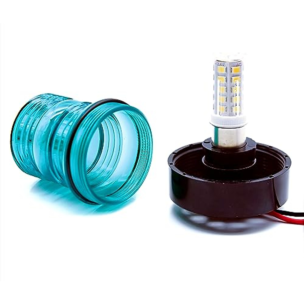 HAIWEN 12V Waterproof Navigation Light All Round 360 Degree 3 Color LED Anchor Light Sailing Light Side Bow Lights for Marine Boat & Yacht (Light Color: Green)