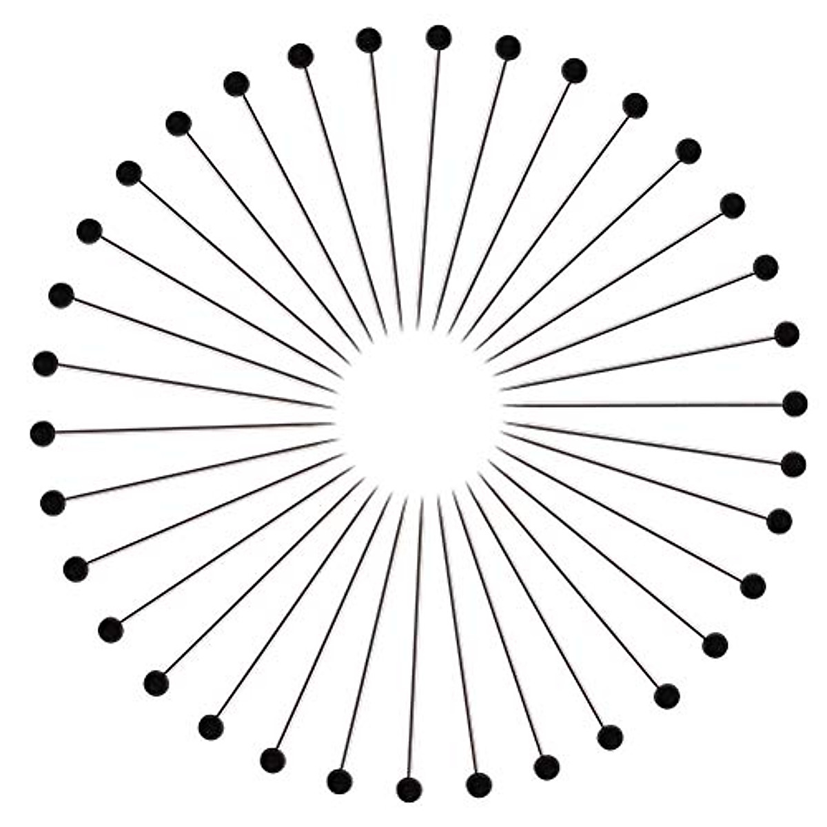 250 Pieces Sewing Pins Ball Glass Head Pins Straight Quilting Pins for Dressmaker Jewelry Decoration, Black