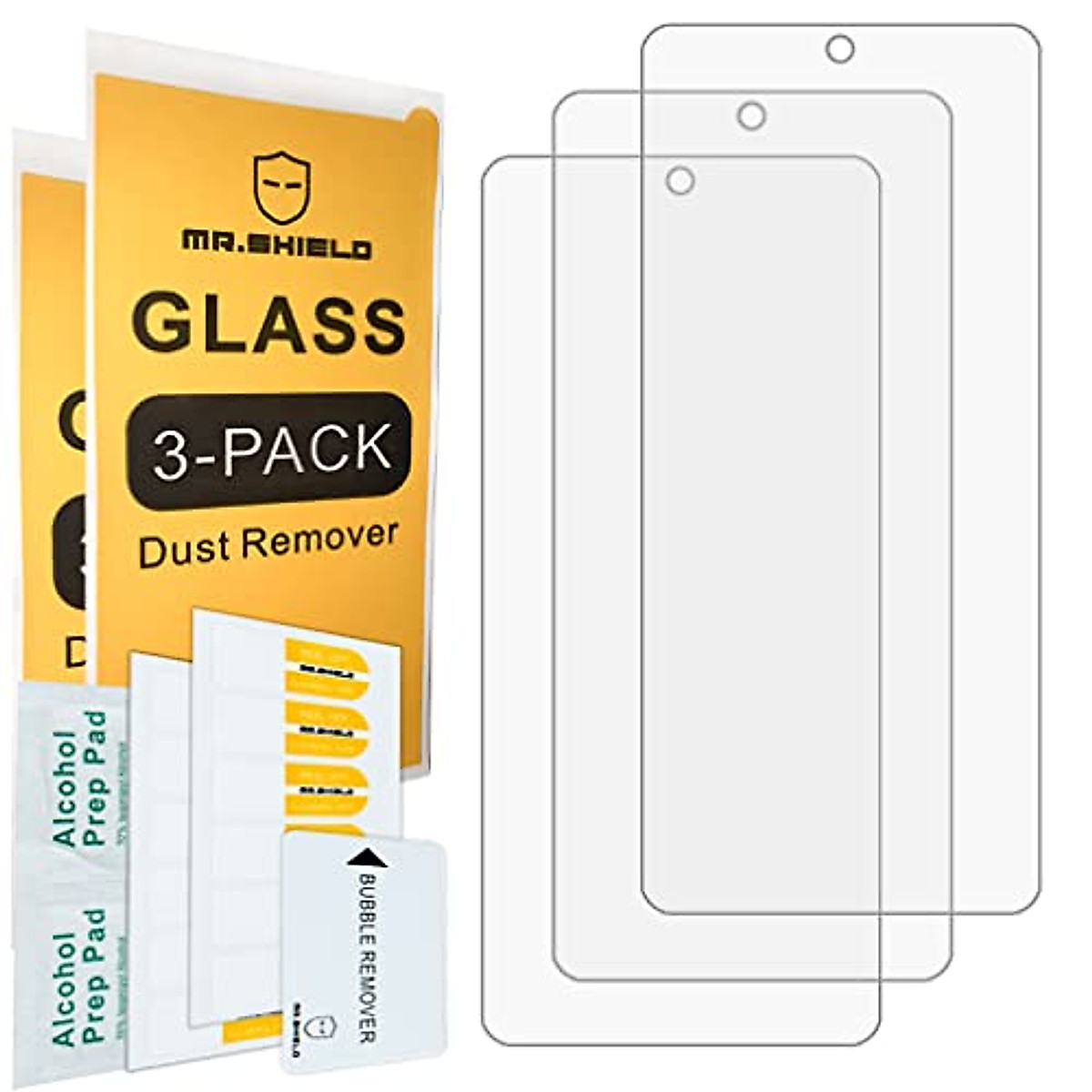 Mr.Shield [3-Pack] Screen Protector For Motorola Moto G 5G (2022) [Upgrade Maximum Cover Screen Version] [Tempered Glass] [Japan Glass with 9H Hardness] with Lifetime Replacement