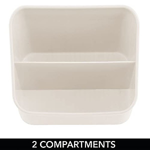 mDesign Kitchen Pantry, Cabinet, Countertop Shelf Packet Organizer Bin Caddy and Storage Station for Spice Packets, Dressing Mixes, Hot Chocolate, Tea, Sugar Packets - 4 Pack - Cream