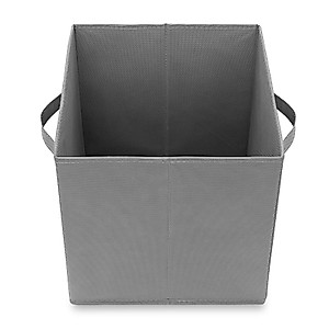Casafield Set of 6 Collapsible Fabric Cube Storage Bins, Gray - 11" Foldable Cloth Baskets for Shelves, Cubby Organizers & More