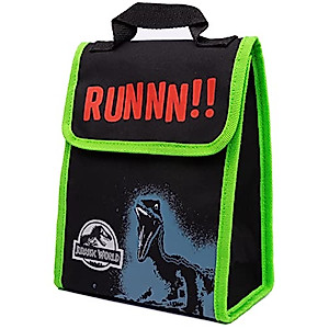 Jurassic World Backpack - Boys Kids 4 Piece School Lunch Box With Water Bottle