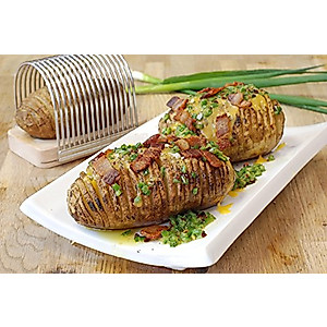 Charcoal Companion CC2031 Hasselback Potato Slicing Rack - Bake or Grill Delicious Potatoes In Your Kitchen or BBQ