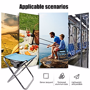 LYHLYA Camping Stool, Portable Folding Stool Large Size Camping Stool for Adults Supports up to 240 lbs