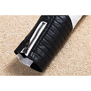 BUDERMMY Boys Leather Motorcycle Pilot Jackets Toddler Coats Black Size 11