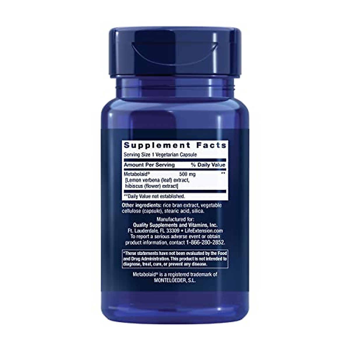 Life Extension Body Trim & Appetite Control - Lemon Verbena & Hibiscus Extract Formula Supplement - for Healthy Weight Loss Support - Once Daily, Gluten-Free, Non-GMO, Vegetarian - 30 Capsules