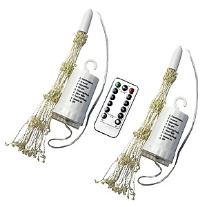 LumaBase Battery Operated Starburst Lights with Remote Control, Multicolor - Set of 2