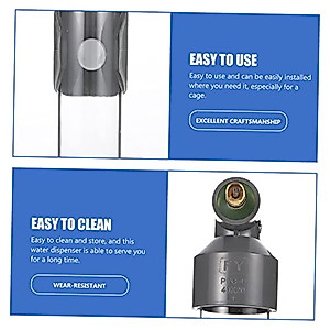 Toddmomy Bird Drinker Birds Supplies Parakeet Feeder Parakeet Bird Cage Automatic Bird Feeder Budgie Cage Accessories Bird Hanging Water Bottle Water Holder Pigeon Water Feeder PVC Grey