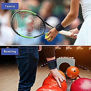 Wrist Brace, 2 PACK Wrist Wraps for Carpal Tunnel for Women. Wrist Support for Weightlifting/Fitness/Sports/Pain Relief. Highly Elastic, Adjustable, Flexible, Comfortable and Multi-Functional, Violet