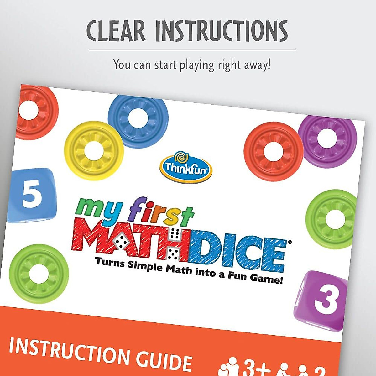 ThinkFun My First Math Dice - Engaging Counting Game for Kids | Enhances Math & Number Skills | Fun Learning Activity for Ages 3+
