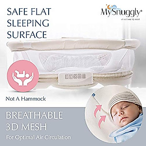 MySnuggly Newborn Bassinet Insert for Halo Bassinets | Patented Safe Real Cuddling Feeling for Better Sleep