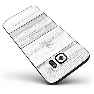 Design Skinz Design Skinz White & Gray Wood Planks Full-Body Wrap Decal Skin-Kit for The Galaxy S9