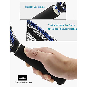 Facikono Fly Fishing Net Trout Net Kayak Fishing Net Freshwater Trout Fishing Landing Net Rubber Mesh for Catch and Release