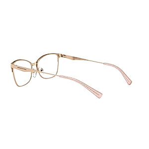 A|X ARMANI EXCHANGE Women's AX1040 Cat Eye Prescription Eyewear Frames, Shiny Rose Gold/Demo Lens, 54 mm