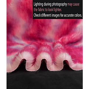 Faux Fur Fabric Shaggy 1.5inch Long Soft Plush (Rainbow Pink Wave) 58" Wide Sold by The Continuous Yard - DIY Projects, Craft Supply, Costume, Decoration, Upholstery, Fur Suits, Furry Paws and Tails
