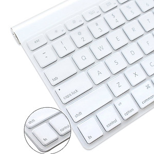 ProElife Ultra Thin Silicone Keyboard Protector Cover Skin for Apple Wireless Keyboard with Bluetooth MC184LL/B (Model A1314, U.S Layout) (Not Fits Magic Keyboard), Transparent
