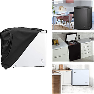 Chest Freezer Cover,Waterproof Dustproof Outdoor or Indoor Protect Deep Freezer Cover Fit for Compact Chest Freezer 7.0 Cubic Feet Freezer Cover 40L X 25W X 35H Inch,Black
