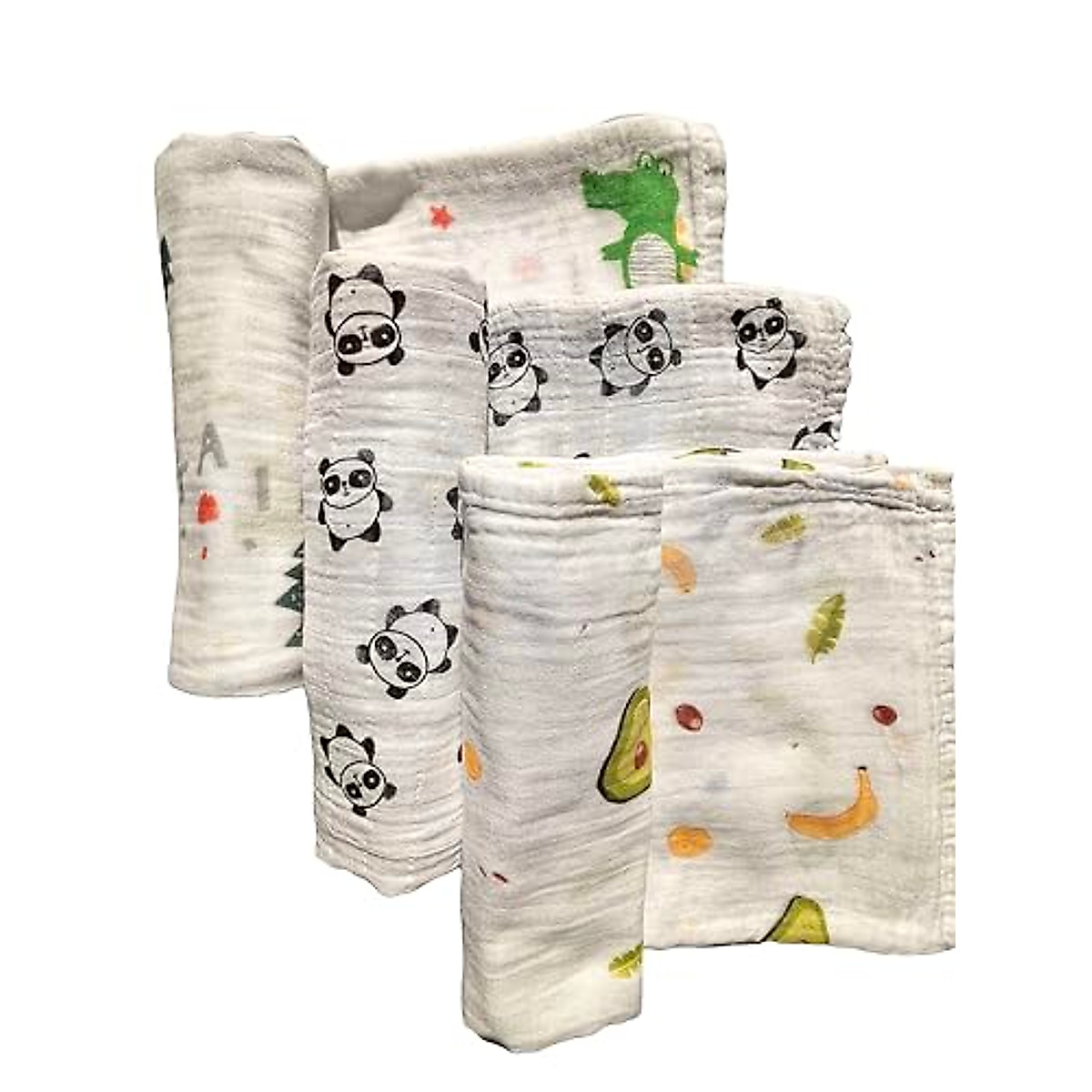 100% Organic Cotton Unisex Muslin Swaddle Blanket for Baby 3 Pack Hypoallergenic Breathable Baby Essentials Registry