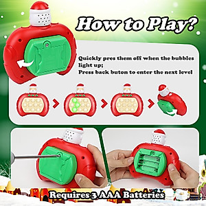Handheld Pop Game Sensory Fidget Toys with Light, Fast Push Game Fidget Toys, Handheld Bubble Game Console, Speed Push Toy Through Level, Birthday Gift for Boys and Girls (Green)