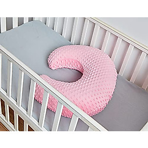 Blackleaf baby Minky Nursing Pillow Cover, Nursing Pillow Slipcovers for Breastfeeding Moms, Ultra-Soft Fit Standard Infant Nursing Pillows for Infant Newborn Baby Boy Girl (Candy Pink)