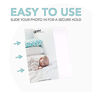 Photo Booth Frames - 4x6 Inch Clear Acrylic Plastic Display, Slanted Back Vertical Standing Picture or Display Sign Holder with Inserts - 6 pack