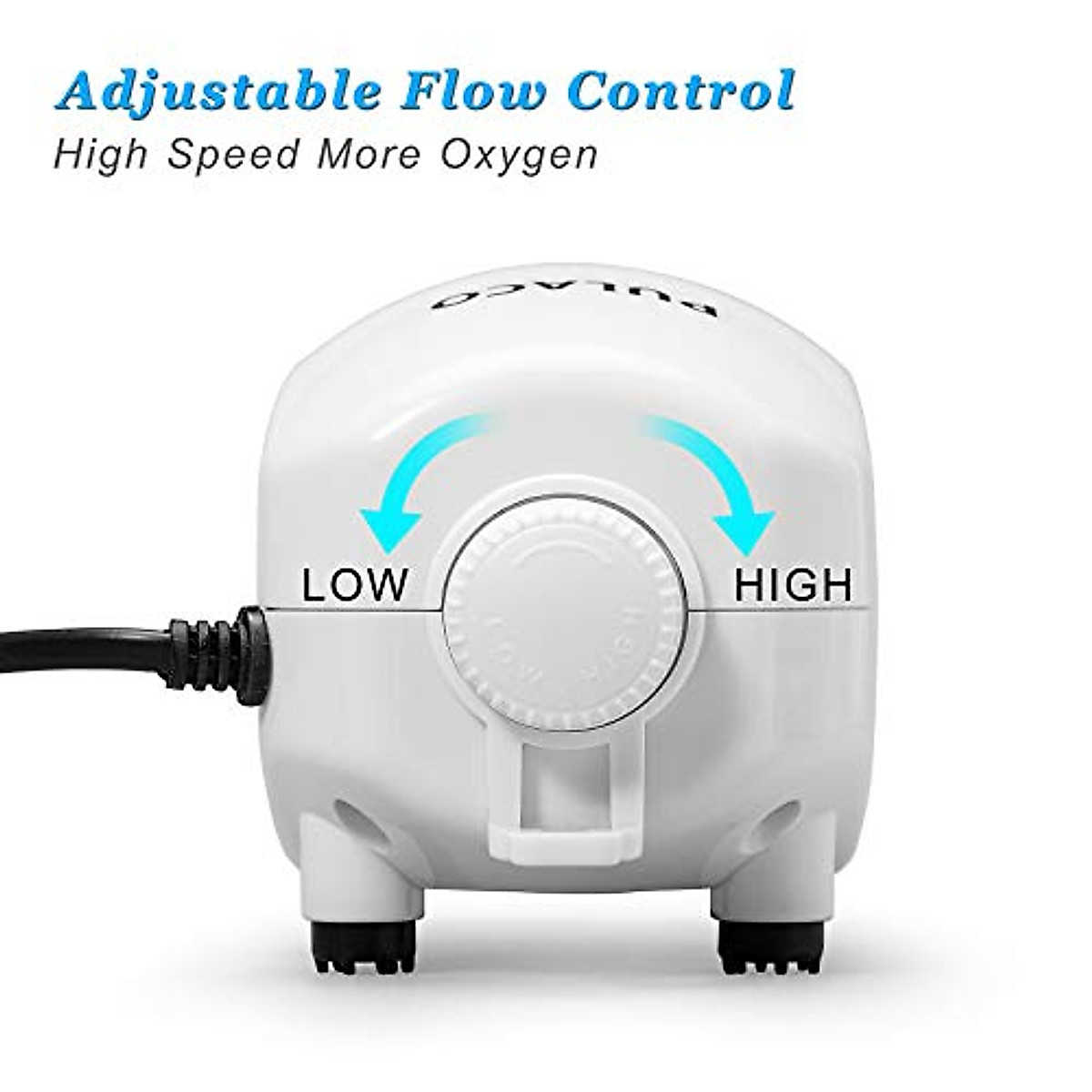 PULACO 210 GPH Ultra Quiet Aquarium Air Pump Dual Outlet, Fish Tank Aerator Pump with Accessories, Under 300 Gallon Fish Tanks