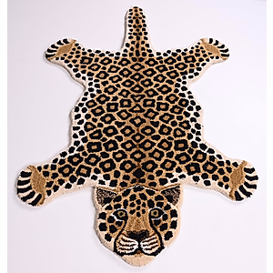 Premium Hand-Tufted Tiger Wool Area Rug - Soft, Plush & Durable Animal Print Carpet for Living Room, Bedroom & Dining Room Decor (Tiger A, 2' x 3')