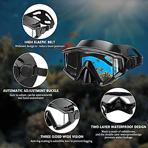 AQUA A DIVE SPORTS Diving mask Anti-Fog Swimming Snorkel mask Suitable for Adults Scuba Dive Swim Snorkeling Goggles Masks